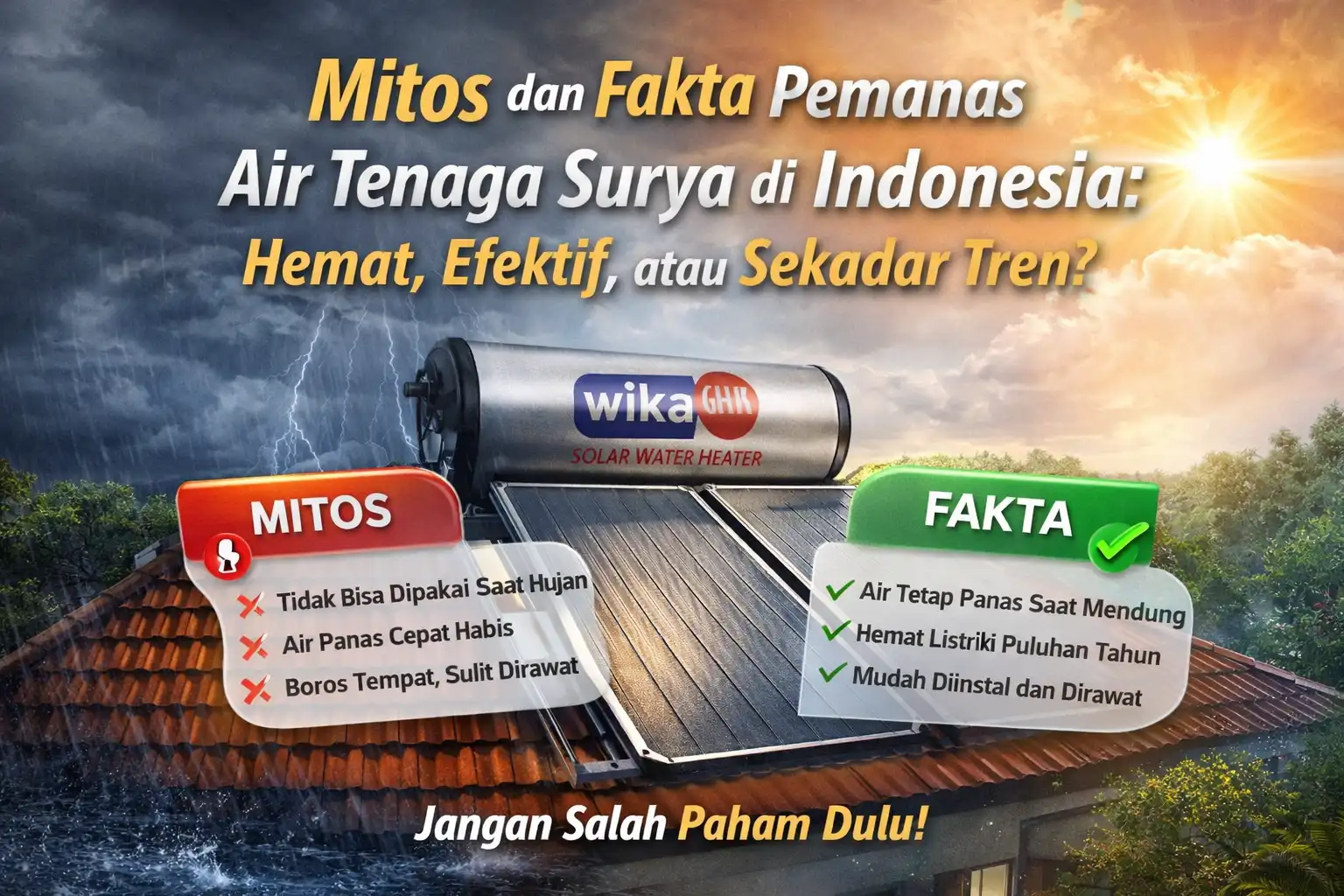 Mitos dan Fakta Pemanas Air Tenaga Surya di Indonesia: Hemat, Efektif ...